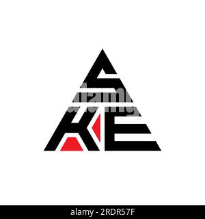 SKE triangle letter logo design with triangle shape. SKE triangle logo ...