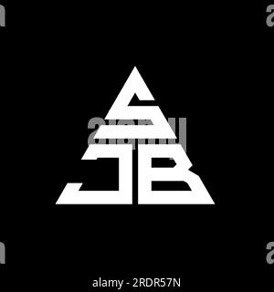 SJB triangle letter logo design with triangle shape. SJB triangle logo ...