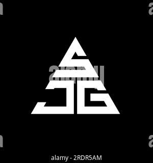 SJG triangle letter logo design with triangle shape. SJG triangle logo ...