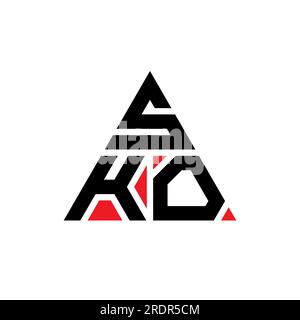 SKO triangle letter logo design with triangle shape. SKO triangle logo ...