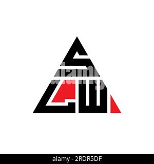SLW triangle letter logo design with triangle shape. SLW triangle logo ...