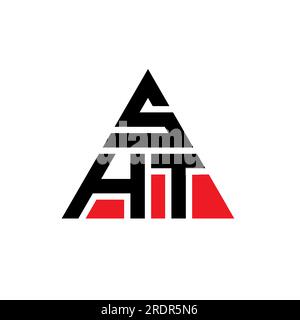 SHS triangle letter logo design with triangle shape. SHS triangle logo ...