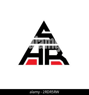 SHR triangle letter logo design with triangle shape. SHR triangle logo ...
