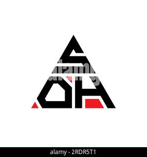 SOH triangle letter logo design with triangle shape. SOH triangle logo ...