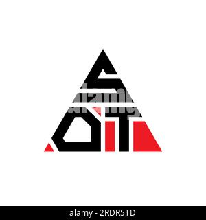 SOT triangle letter logo design with triangle shape. SOT triangle logo ...