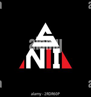 SNI triangle letter logo design with triangle shape. SNI triangle logo ...