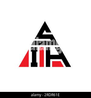 SIH triangle letter logo design with triangle shape. SIH triangle logo ...