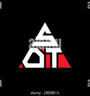 SOT triangle letter logo design with triangle shape. SOT triangle logo ...
