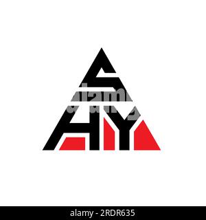 SHY triangle letter logo design with triangle shape. SHY triangle logo ...