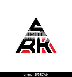 SRK triangle letter logo design with triangle shape. SRK triangle logo ...