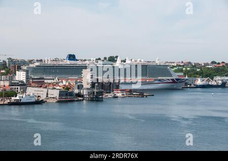 Around Stavanger - MS Iona at berth in Stavanger alongside SS Rosalind ...