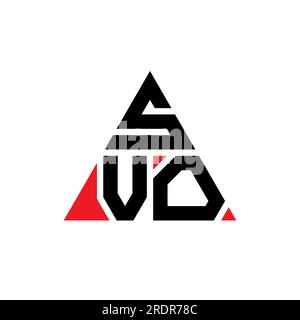 SVO triangle letter logo design with triangle shape. SVO triangle logo ...