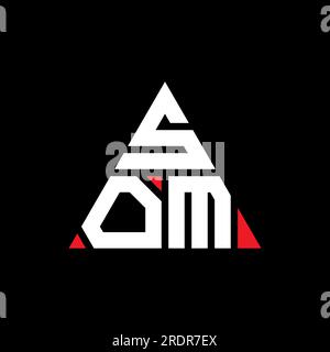 SOM triangle letter logo design with triangle shape. SOM triangle logo ...