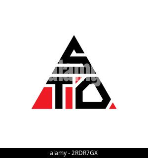 STO triangle letter logo design with triangle shape. STO triangle logo ...