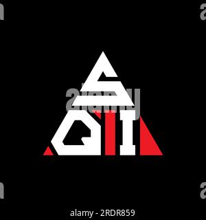 SQI triangle letter logo design with triangle shape. SQI triangle logo ...