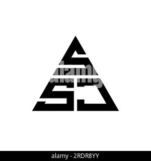 SSJ triangle letter logo design with triangle shape. SSJ triangle logo ...