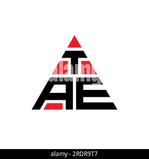 TAE triangle letter logo design with triangle shape. TAE triangle logo ...