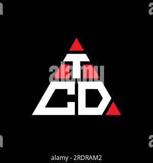 TCD triangle letter logo design with triangle shape. TCD triangle logo ...