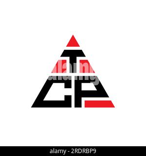 TCP triangle letter logo design with triangle shape. TCP triangle logo ...