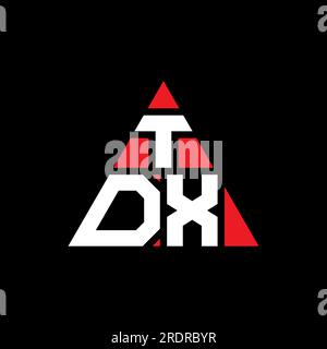 TDX triangle letter logo design with triangle shape. TDX triangle logo ...