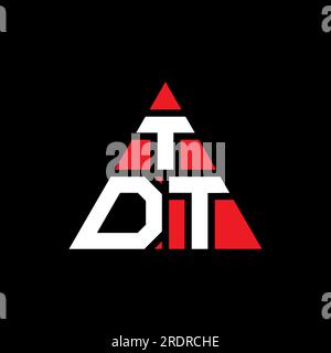 TDT triangle letter logo design with triangle shape. TDT triangle logo ...