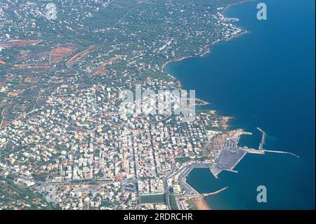 Aerial view of Athens shoreline. Greece Stock Photo - Alamy