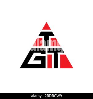 TGT triangle letter logo design with triangle shape. TGT triangle logo ...