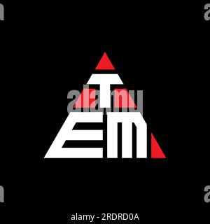 TEM triangle letter logo design with triangle shape. TEM triangle logo ...