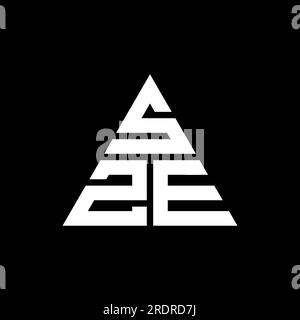 SZE triangle letter logo design with triangle shape. SZE triangle logo ...
