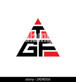 TGF triangle letter logo design with triangle shape. TGF triangle logo ...