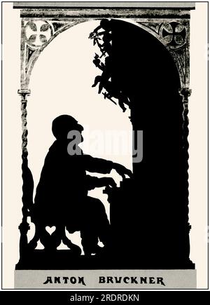 Anton Bruckner silhouette Otto Böhler Stock Photo - Alamy