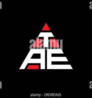 TAE triangle letter logo design with triangle shape. TAE triangle logo ...