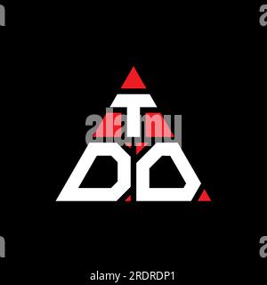TDO triangle letter logo design with triangle shape. TDO triangle logo ...