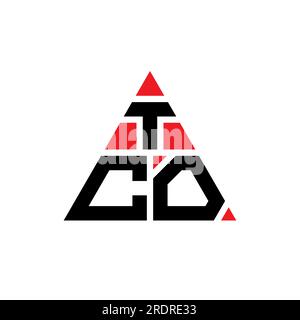 TCO triangle letter logo design with triangle shape. TCO triangle logo ...