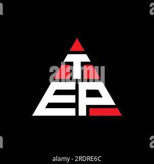 TEP triangle letter logo design with triangle shape. TEP triangle logo ...