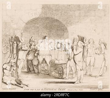 Cartoon, A new way to pay the National Debt, by James Gillray. Showing ...