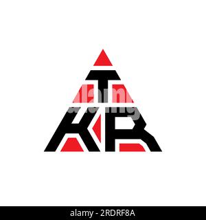 TKR triangle letter logo design with triangle shape. TKR triangle logo ...