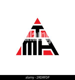 TMH triangle letter logo design with triangle shape. TMH triangle logo ...