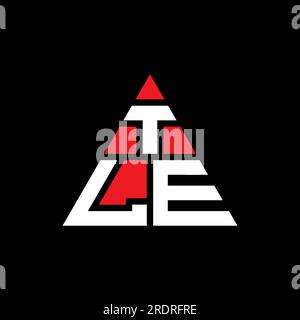 TLE triangle letter logo design with triangle shape. TLE triangle logo ...