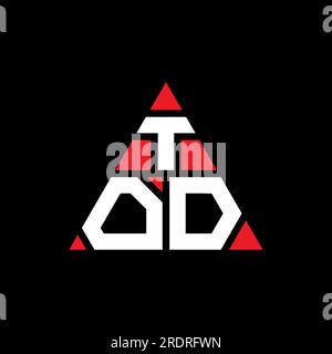 TOD triangle letter logo design with triangle shape. TOD triangle logo ...
