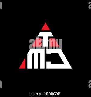 TMJ triangle letter logo design with triangle shape. TMJ triangle logo ...