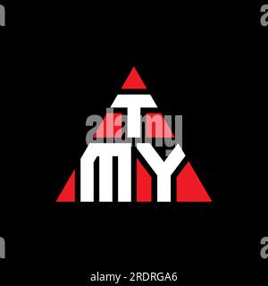 TMY triangle letter logo design with triangle shape. TMY triangle logo ...
