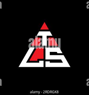 TLS triangle letter logo design with triangle shape. TLS triangle logo ...