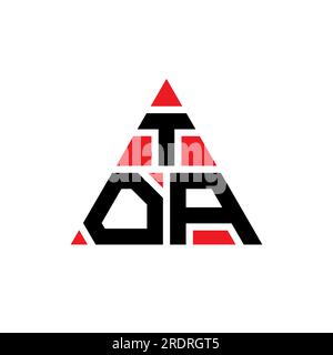 TOA triangle letter logo design with triangle shape. TOA triangle logo ...