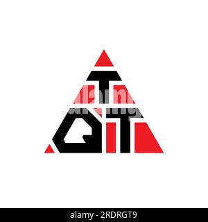 TQT triangle letter logo design with triangle shape. TQT triangle logo ...