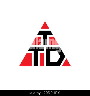 TTD triangle letter logo design with triangle shape. TTD triangle logo ...