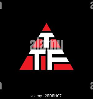 TTF triangle letter logo design with triangle shape. TTF triangle logo ...