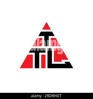 TTL triangle letter logo design with triangle shape. TTL triangle logo ...