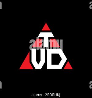 TVD triangle letter logo design with triangle shape. TVD triangle logo ...