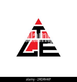 TLE triangle letter logo design with triangle shape. TLE triangle logo ...